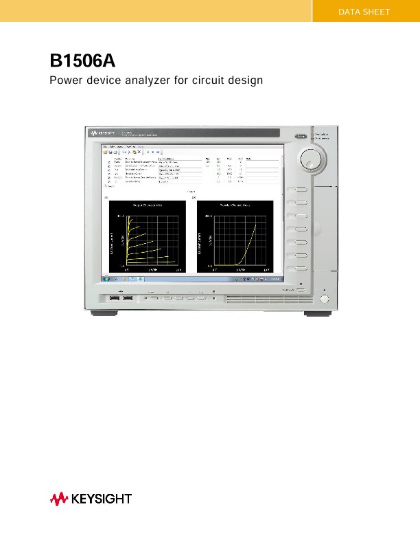 B1506A Power Device Analyzer Datasheet PDF Asset Page | Keysight